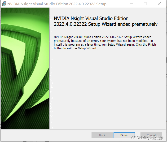 nvidia安装程序失败 - Win 10 安装NVIDIA CUDA 12.0 - Nsight Visual Studio Edition 安装失败及相关的一系列问题-CSDN博客