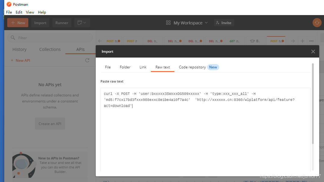 curl命令语句导入到Postman工具_curl 转postman-CSDN博客