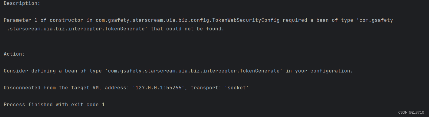 SpringBoot启动报错Parameter 1 of constructor in XXX.TokenWebSecurityCofig-CSDN博客