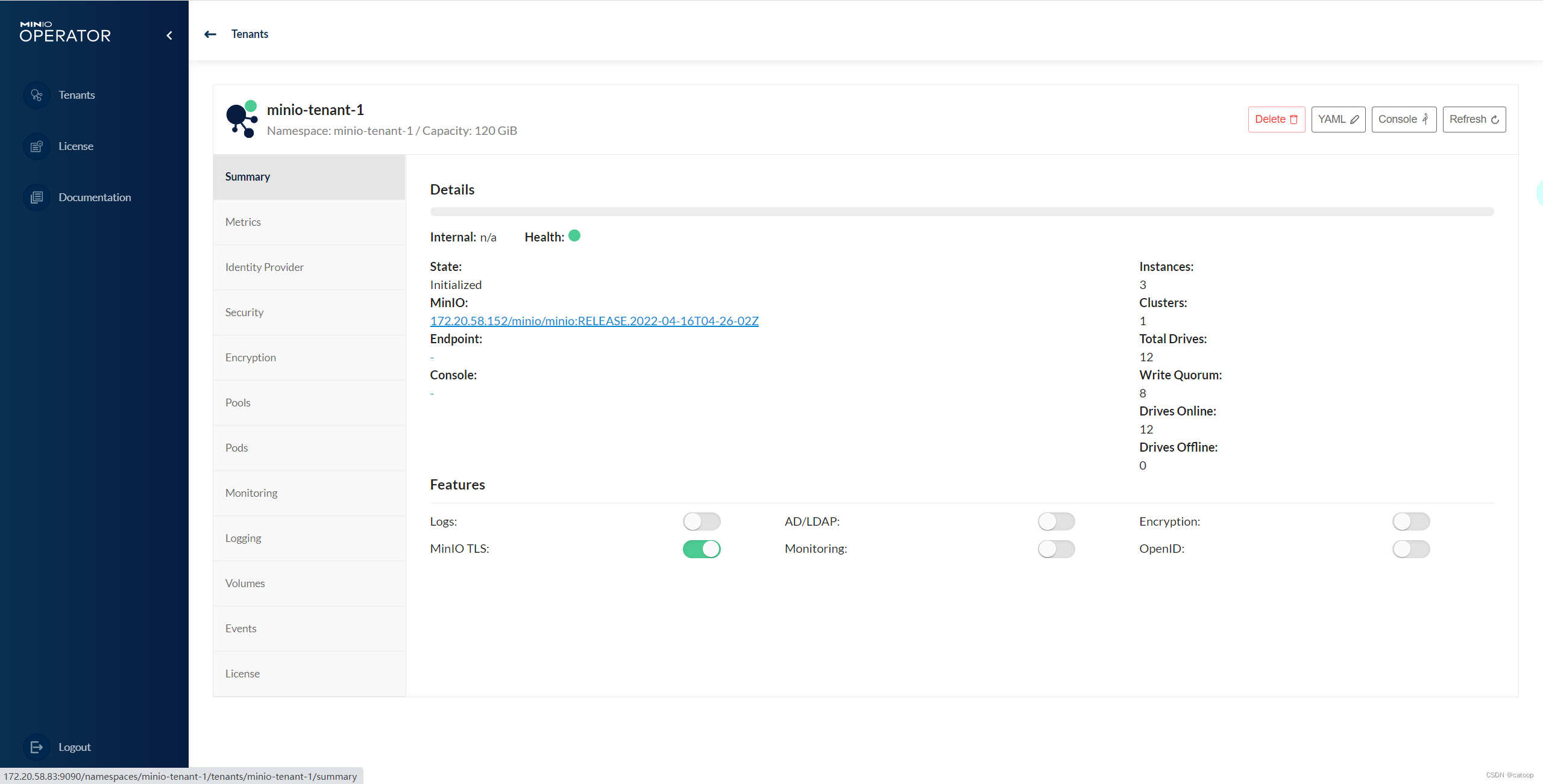 通过minio operator在k8s中部署minio tenant集群-CSDN博客