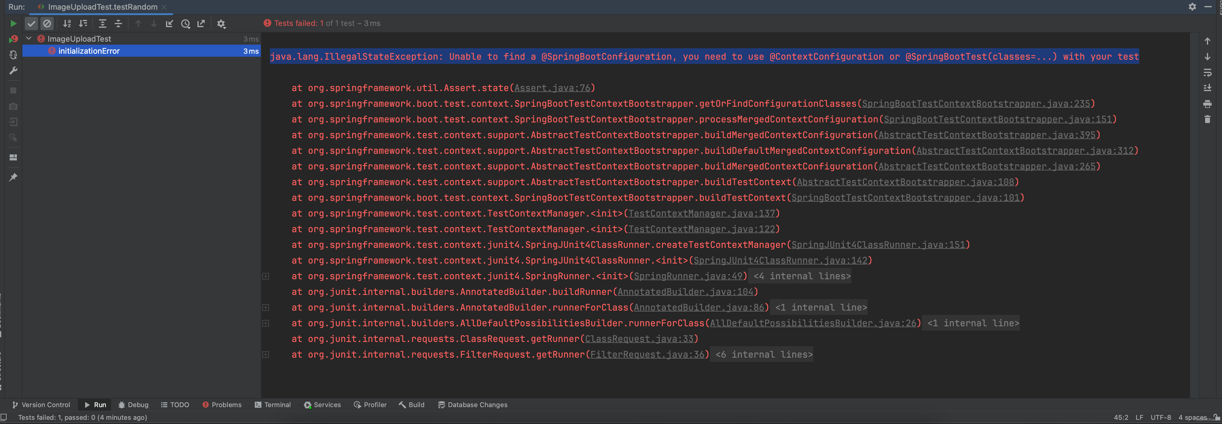Springboot Test测试失败报错:unable To Find A Springbootconfiguration You Need To Usespring 4689