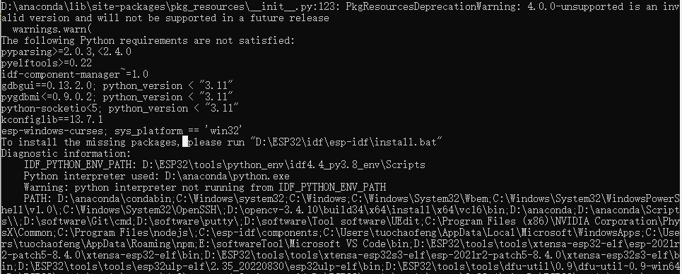 Windows下esp32 Idfpythonenvpath设置错误idf Install Python Env Csdn博客