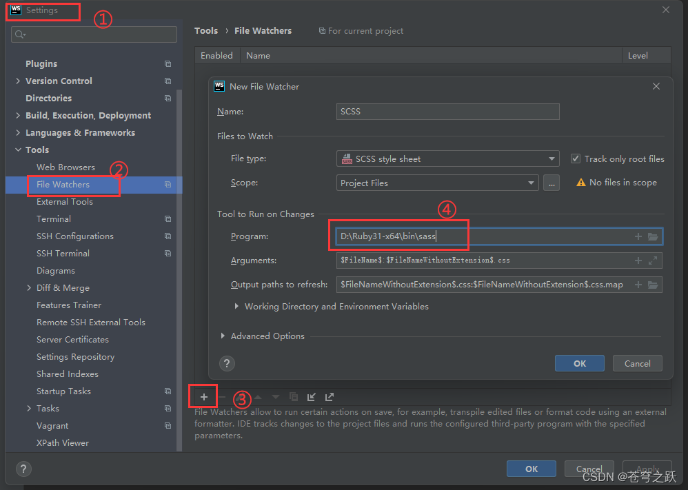 Vue(二十二)sass安装与webstorm配置_安装sass插件 webstorm-CSDN博客