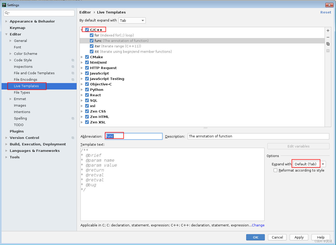 Clion自动添加函数标准注释模板_clion注释模板-CSDN博客