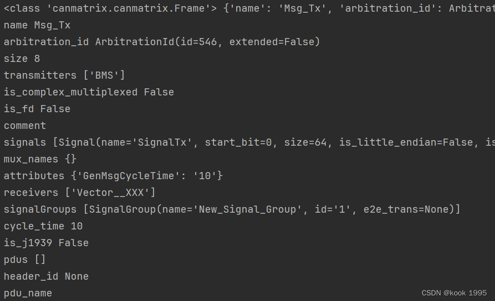 【Python】canmatrix解析dbc文件-CSDN博客