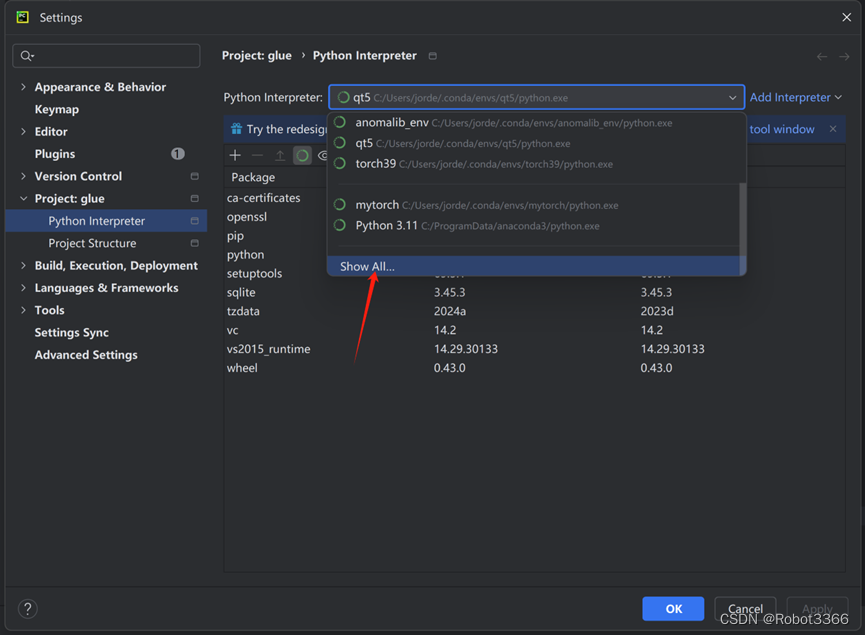 PyCharm添加conda环境_pycharm_Robot3366-2048 AI社区