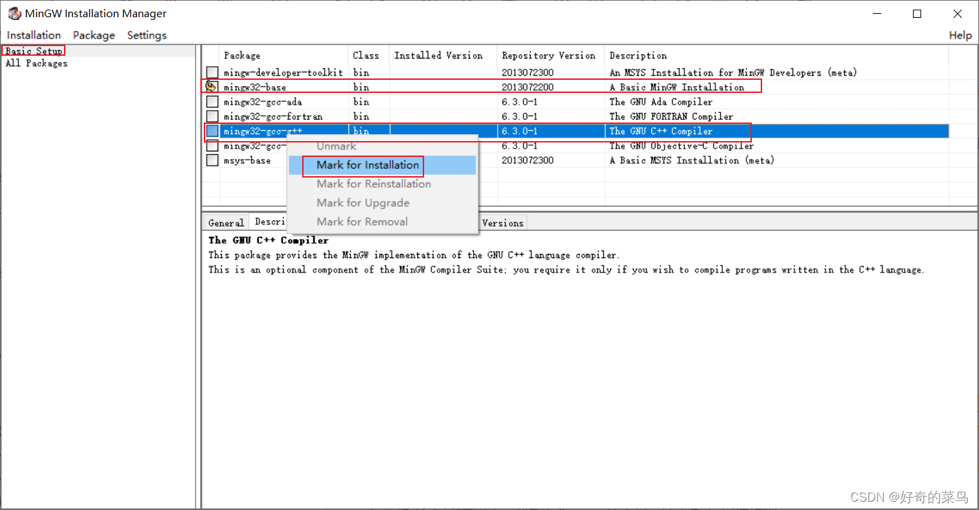 Windows下配置GCC（MinGW）环境_mingw-get-setup.exe-CSDN博客