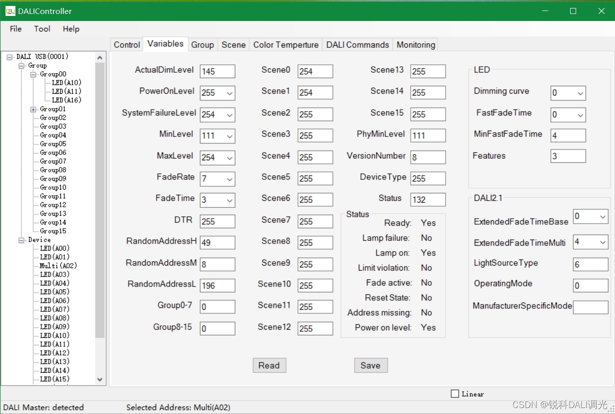 DALI Controller USB （DALI 主机）使用说明_dali协议命令-CSDN博客