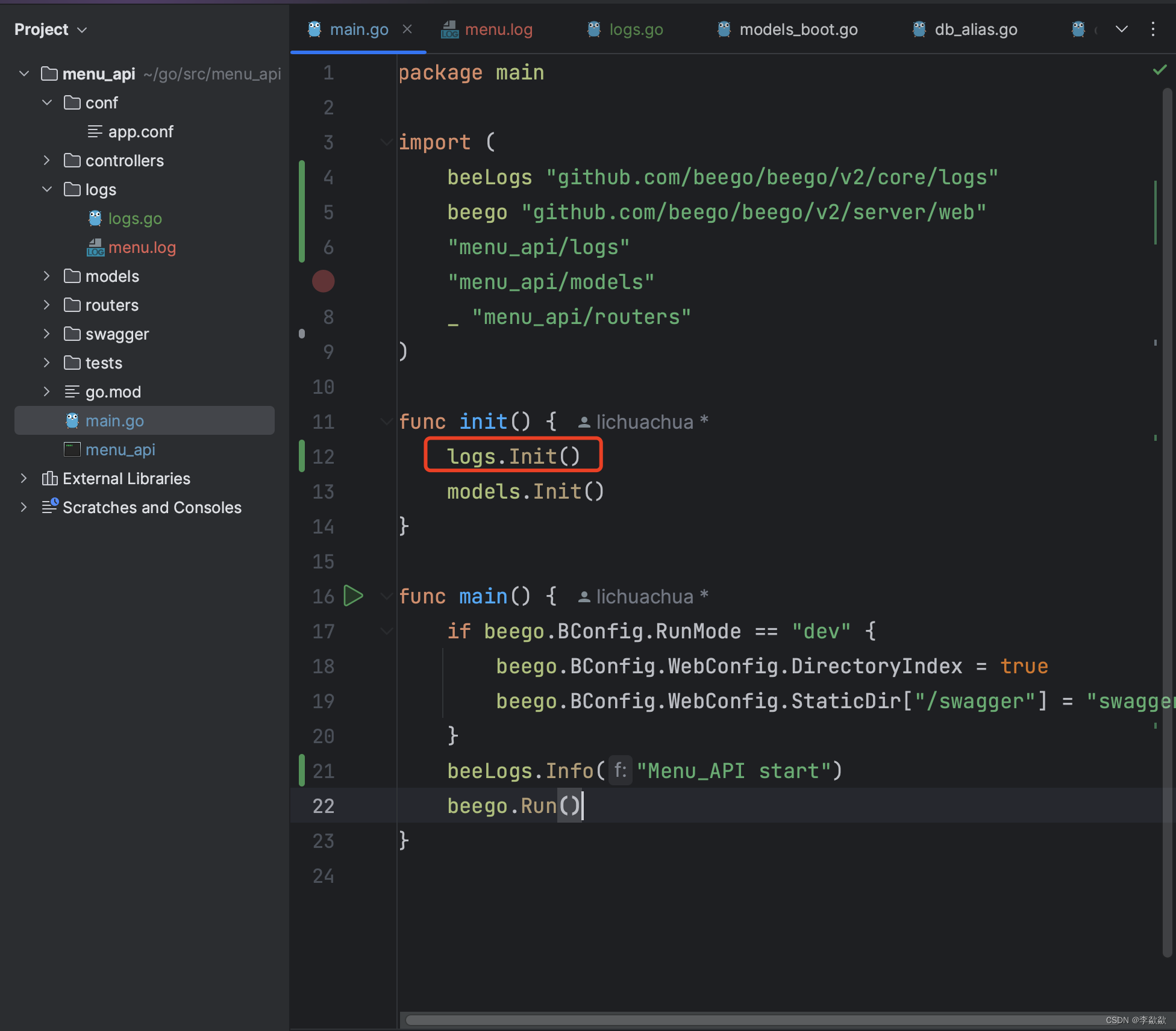 留子厨房开发日志_func getmenubyid(menuid int) (menu *models.menu, e-CSDN博客