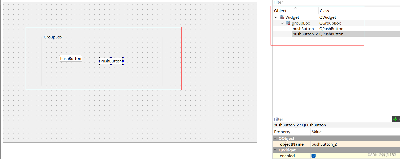 Qt中的GroupBox组件不能放按钮_qt 加了 group box 里面的控件 鼠标点击不了-CSDN博客