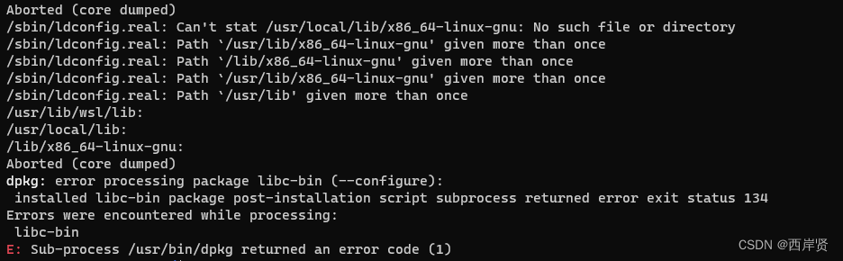 安装程序报错“E: Sub-process /usr/bin/dpkg returned an error code (1)”的解决办法_e: sub-process returned an ...