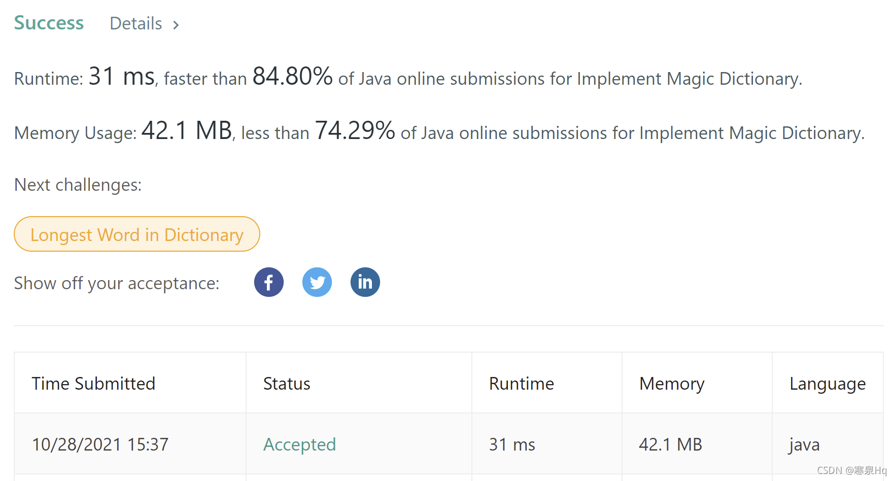 leetcode 676. Implement Magic Dictionary | 676. 实现一个魔法字典（DFS+Trie 前缀树）_return tolerance-CSDN博客