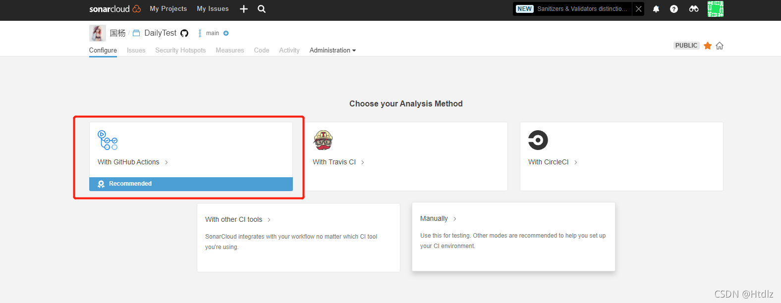 GitHub使用Sonarcloud进行项目分析-CSDN博客