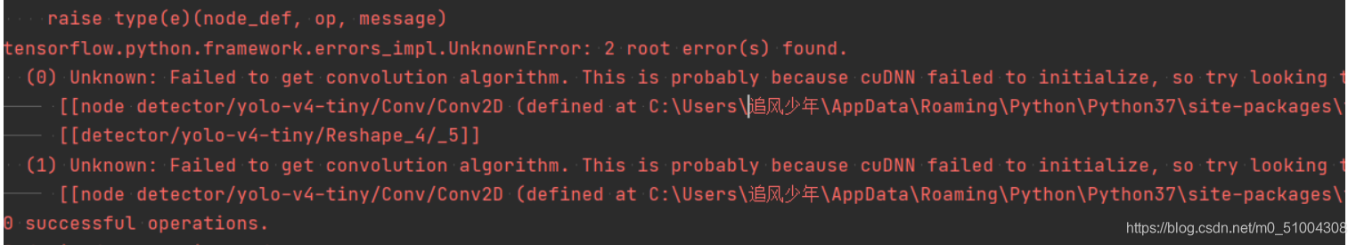 Tensorflow error(三):failed to get convolution algorithm，cuDNN failed to initialize_tensorflow ...