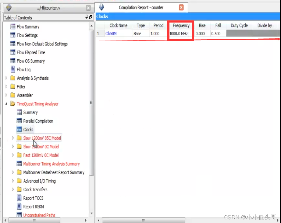 Fpga时序约束之quarterstimequest Timing Analyzer 初篇slow 1200mv 100c Model 