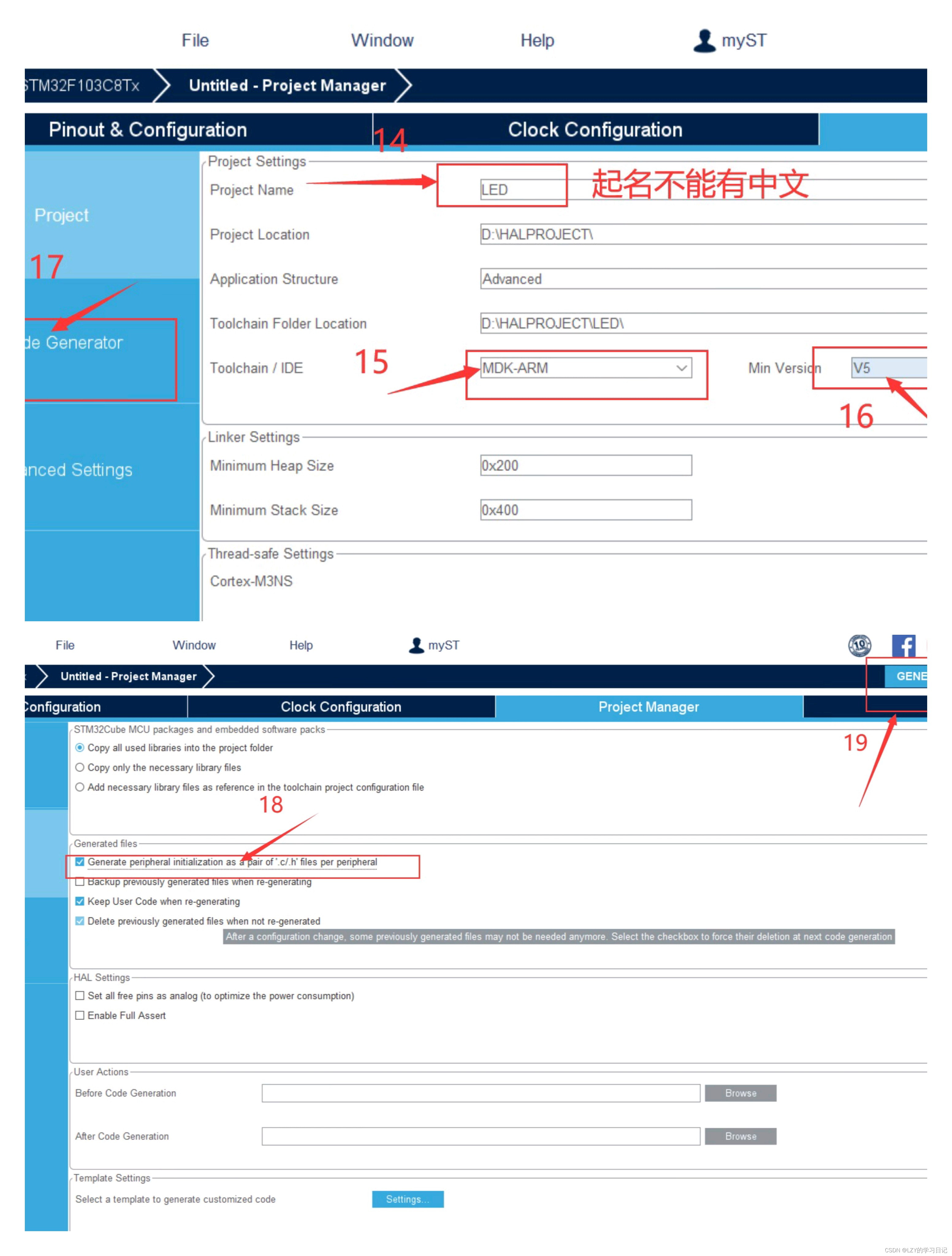 Stm32点亮LED灯（HAL库和标准库）_keill5 stm32l0 hal库 点亮led-CSDN博客