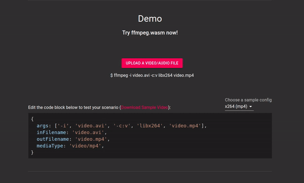 FFmpeg.wasm, a pure WebAssembly / JavaScript port of FFmpeg_ffmpeg.js的wasm cdn-CSDN博客