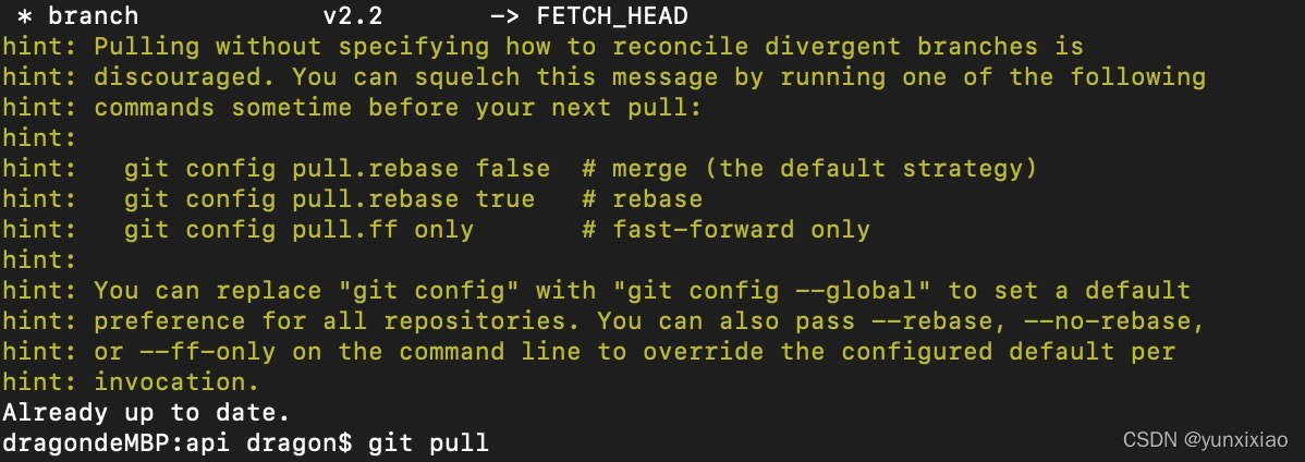 git pull origin拉取报错 Pulling without specifying how to reconcile divergent branches is-CSDN博客