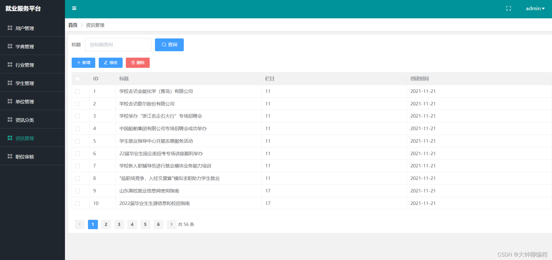 计算机毕业设计课程设计系列基于springbootvue的高校毕业生就业管理系统计算机毕业设计springbootvue Csdn博客