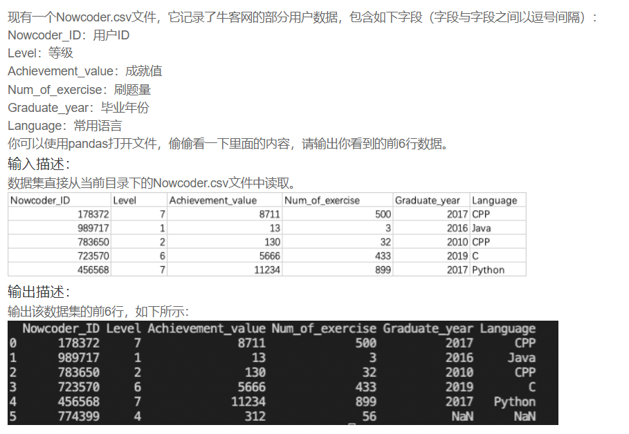 【nowcoder牛客刷题记录】——python数据分析(一)da16 用户常用语言有多少 Csdn博客
