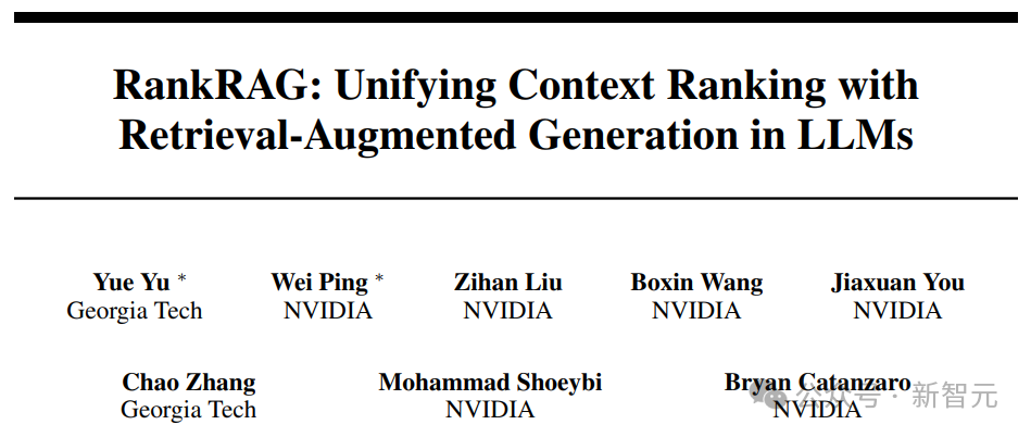 RAG微调Llama 3竟超越GPT-4！英伟达GaTech华人学者提出RankRAG框架-CSDN博客