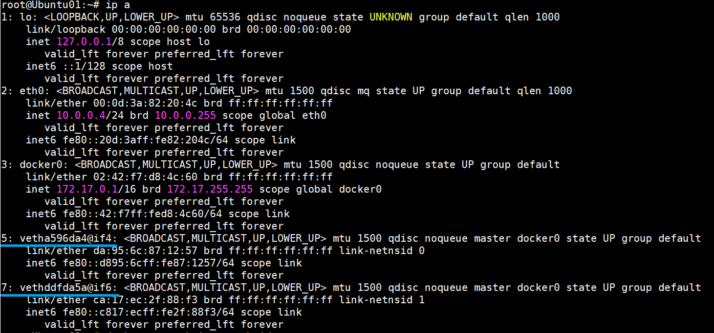 容器虚拟网卡与网桥docker0虚拟网卡的veth pair的配对-CSDN博客