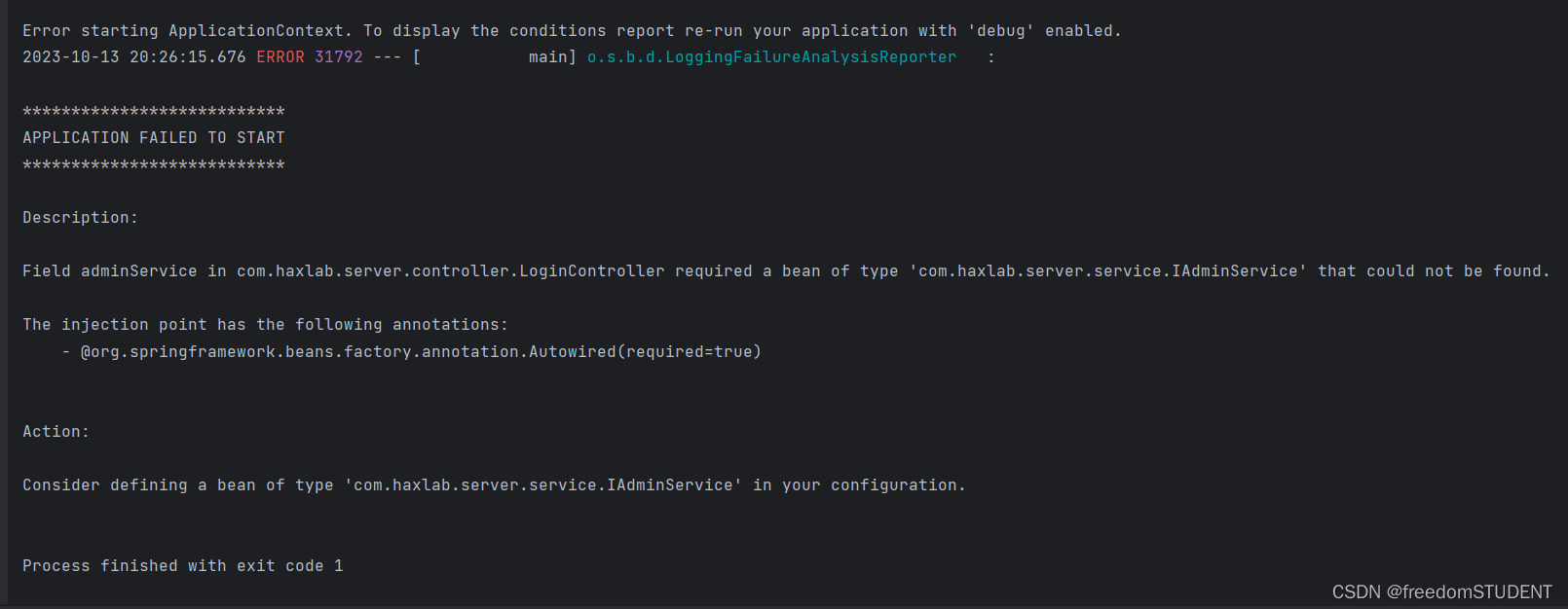 Field userMapper in com.example.controller.LoginController required a bean of type ‘com.example ...