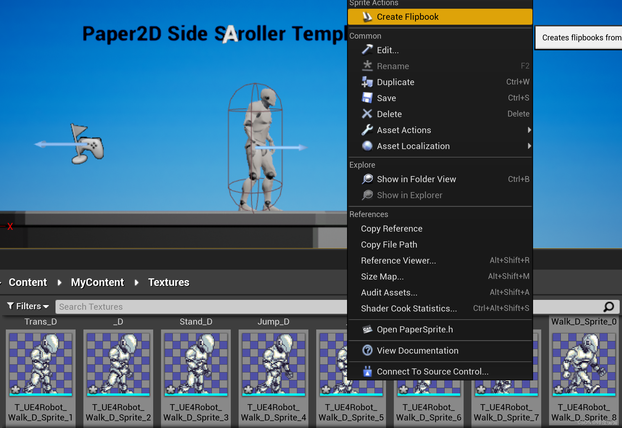 【UE4笔记】paper2D通过静态图片创建动画序列-CSDN博客