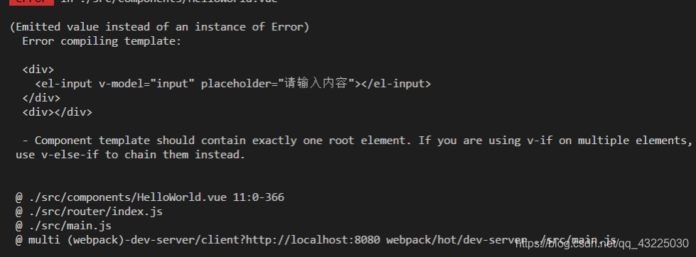 Component template should contain exactly one root element_eslint-disable component template ...