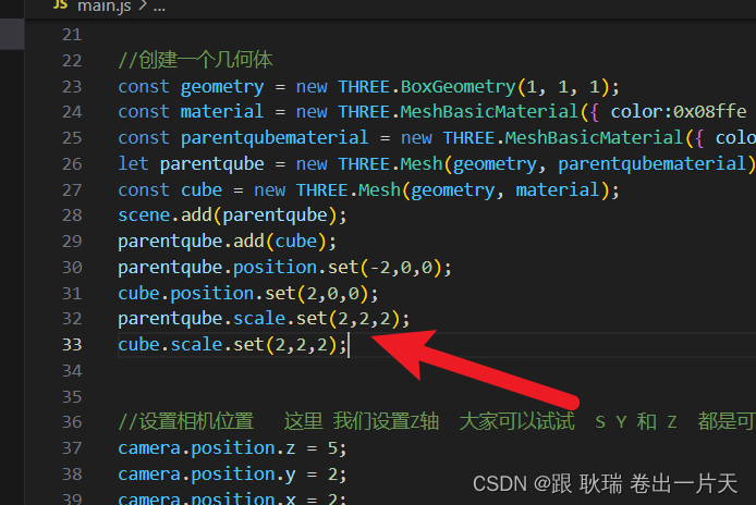 WEB 3D技术 three.js scale元素大小缩放-CSDN博客
