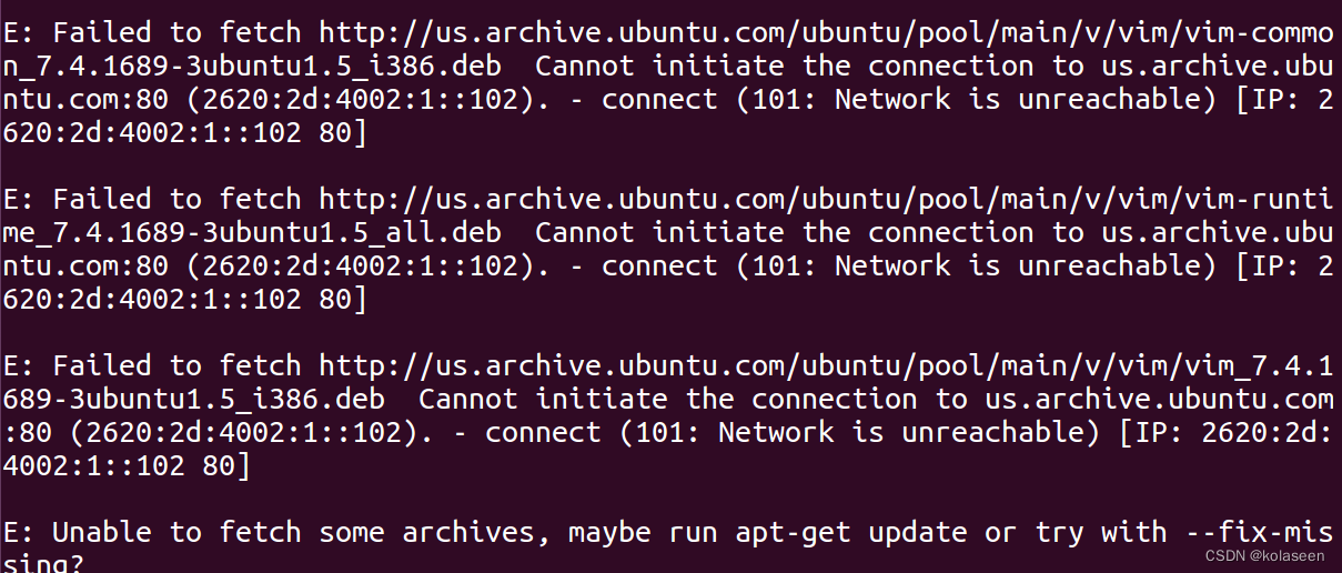ubuntu使用apt-get install 时报Failed to fetch_apt-get install failed to fetch url-CSDN博客