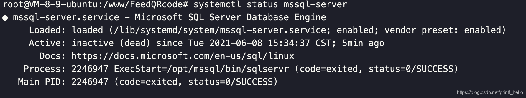 ubuntu下 sql server & mongdb 开启/关闭/重启/禁用/启动/状态命令 by systemctl_ubuntu 系统退出 mongodb-CSDN博客