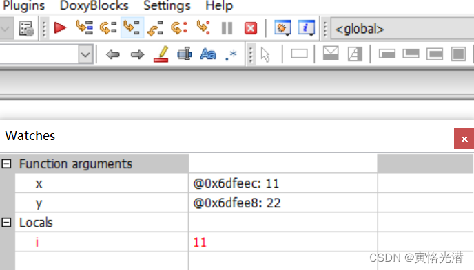 CodeBlocks监视窗口(Watchs)进行调试（引用类型与指针）_codeblocks watch窗口-CSDN博客
