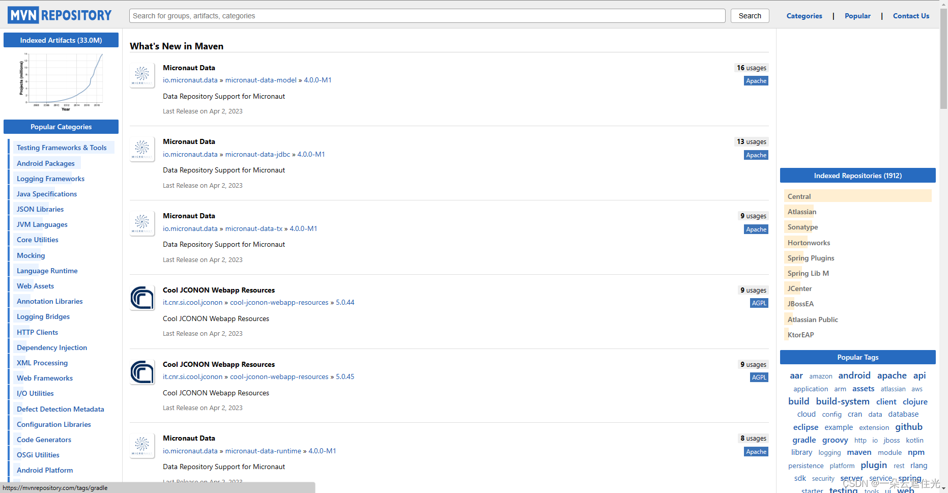 Maven中央仓库，java三方jar包 官方地址_maven java包官网-CSDN博客
