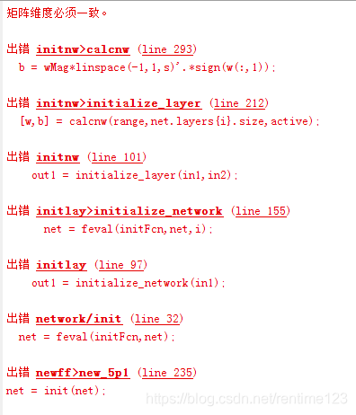 matlab使用newff函数提示矩阵维度不一致_newff无法识别怎么办-CSDN博客
