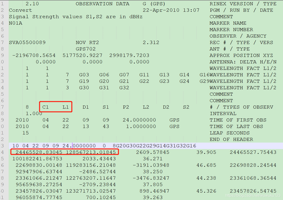 Rinex文件格式中知识点&卫星导航知识点_统计lli数据-CSDN博客