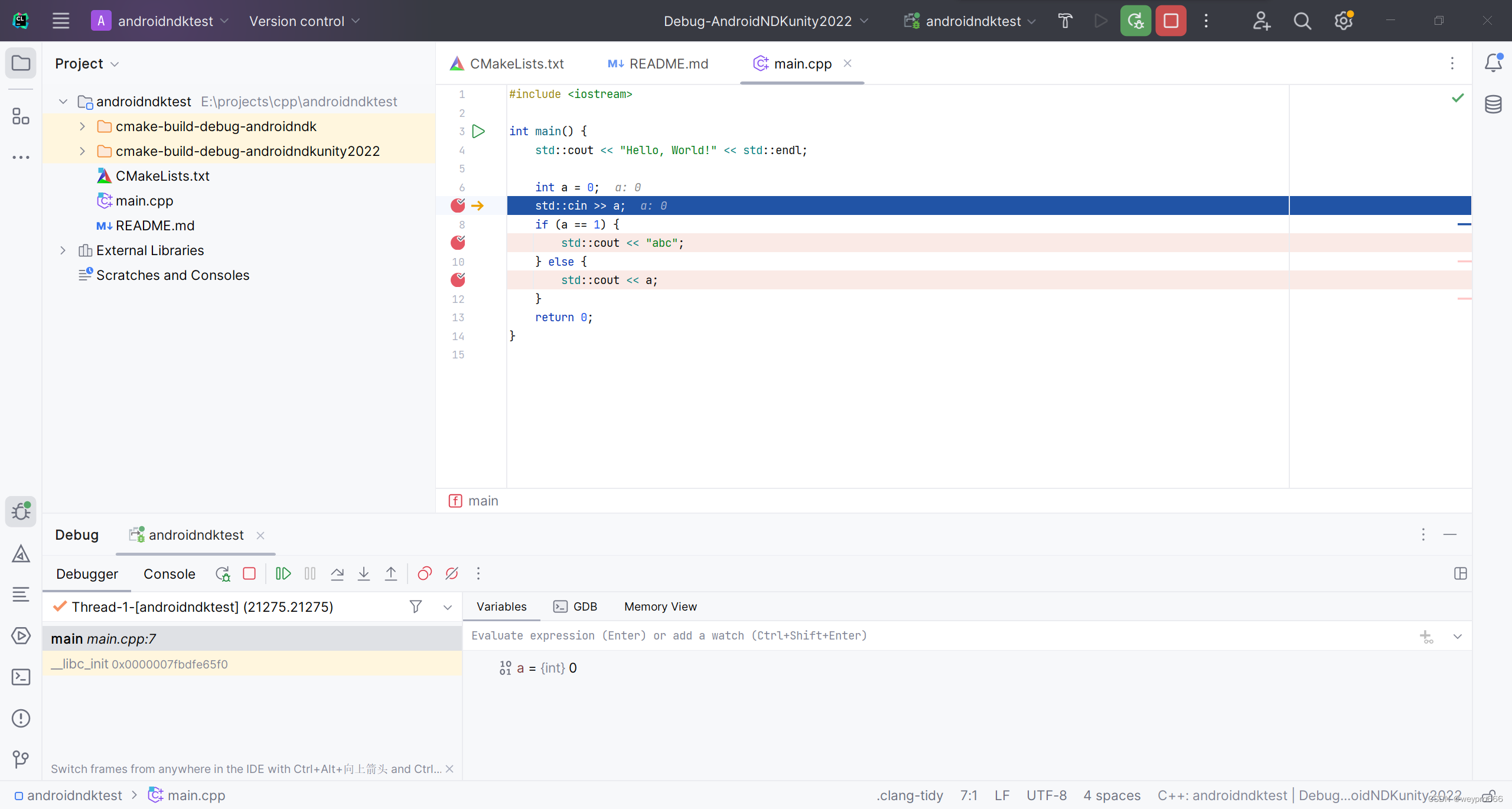 Clion配置C++程序用Android NDK编译，并用真机远程调试（临时目录和termux）_clion 如何用ndk进行交叉编译-CSDN博客