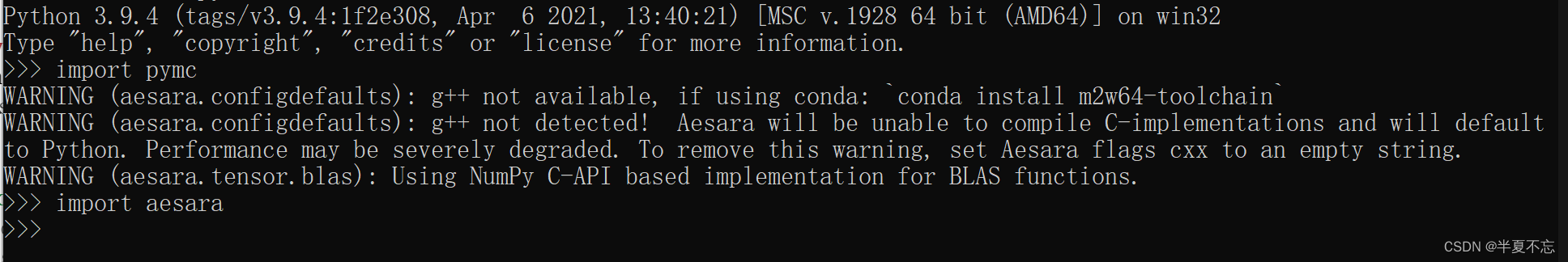 PyMC库安装中遇到的问题_安装pymc失败-CSDN博客