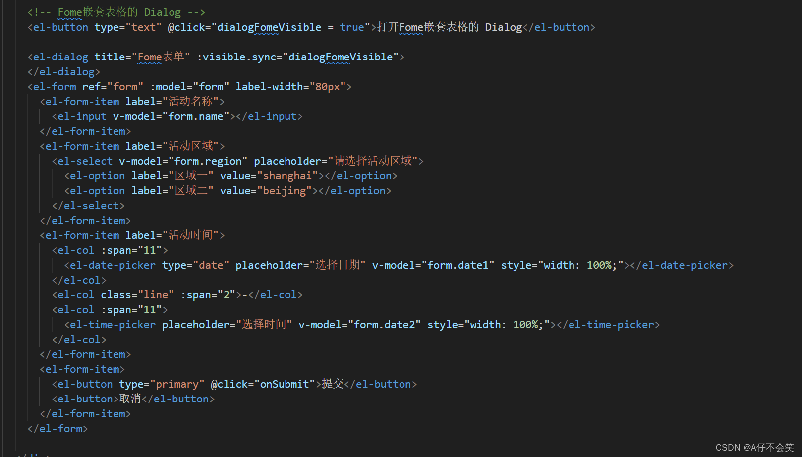 【javaweb】day20vue组件库element——常见组件java Vue 数据转换控件 Csdn博客
