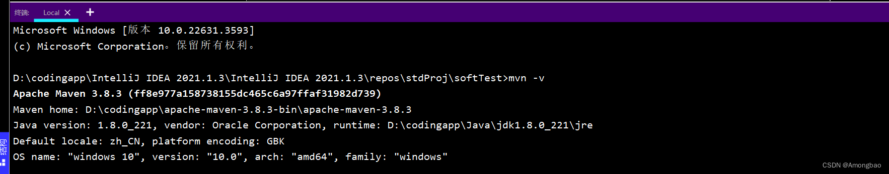 【IDEA】【Maven】IDEA终端运行mvn命令报错：The JAVA_HOME environment variable is not defined correctly_idea终端 ...