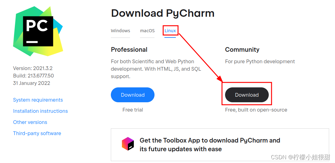 在Ubuntu20.04系统下载安装Pycharm-2021.3.2+python3.8_下载pycharm community ...