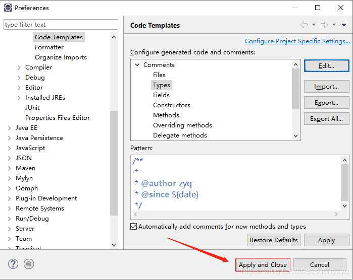 Eclipse 设置类注释模板_elipse创建类模板注释-CSDN博客