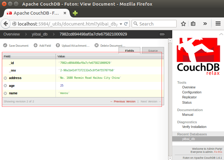 CouchDB中使用Fauxton和cURL创建及验证文档的方法,-CSDN博客