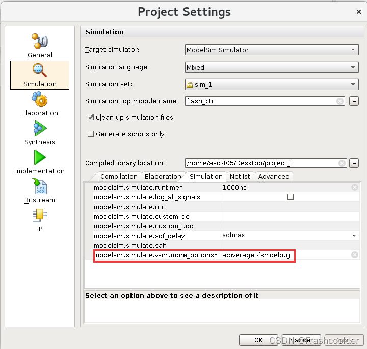 Linux下Vivado联动Modelsim生成FSM（状态机）_modelsim linux-优快云博客