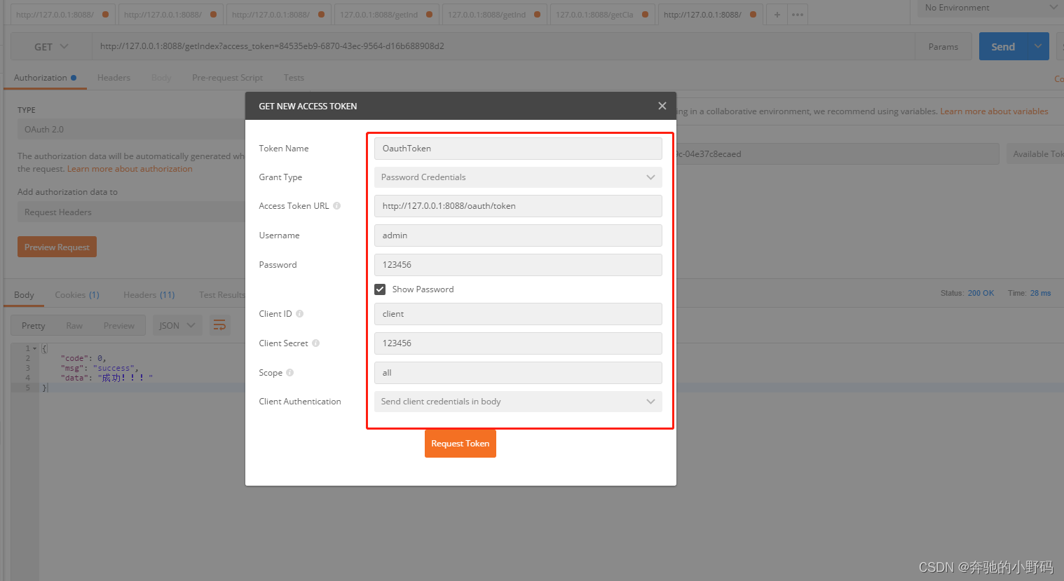 Springboot集成oauth20（密码模式）springboot Oauth20 Csdn博客