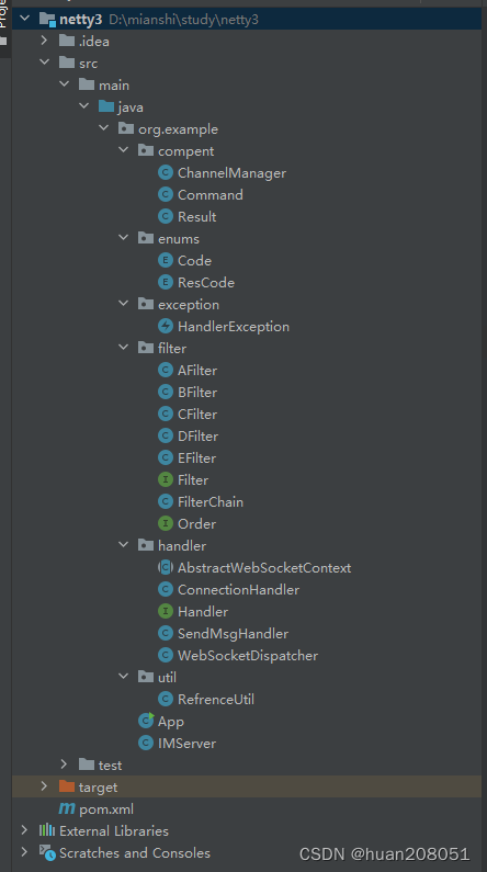 netty 简单IM 容易扩展 方便自定义拦截_netty拦截器demo-CSDN博客