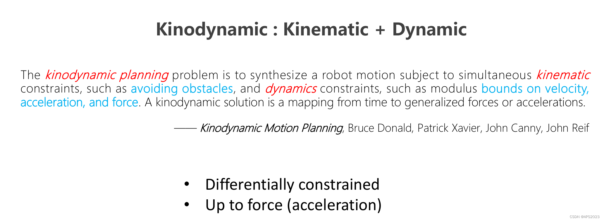 移动机器人路径规划（四）--- 考虑机器人模型下的运动规划KINODYNAMIC PATHFINDING_移动机器人 运动规划-CSDN博客