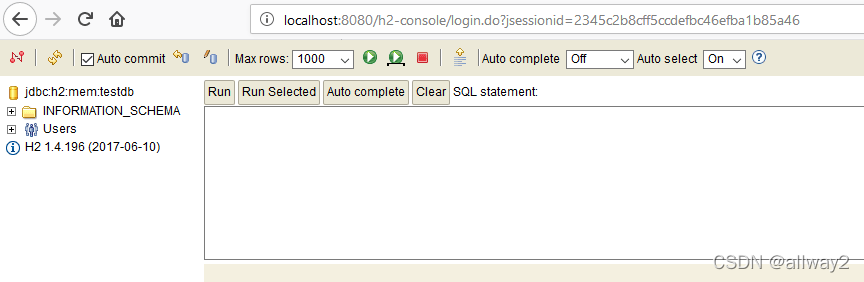 Spring Boot JdbcTemplate H2 数据库示例_jdbc:h2:mem:testdb-CSDN博客