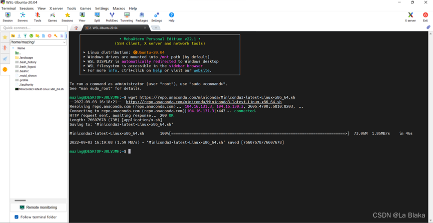 【记录】Ubuntu子系统通过miniconda构建python虚拟环境并使用Jupyter_ubuntun利用miniconda安装配置python3路径-CSDN博客