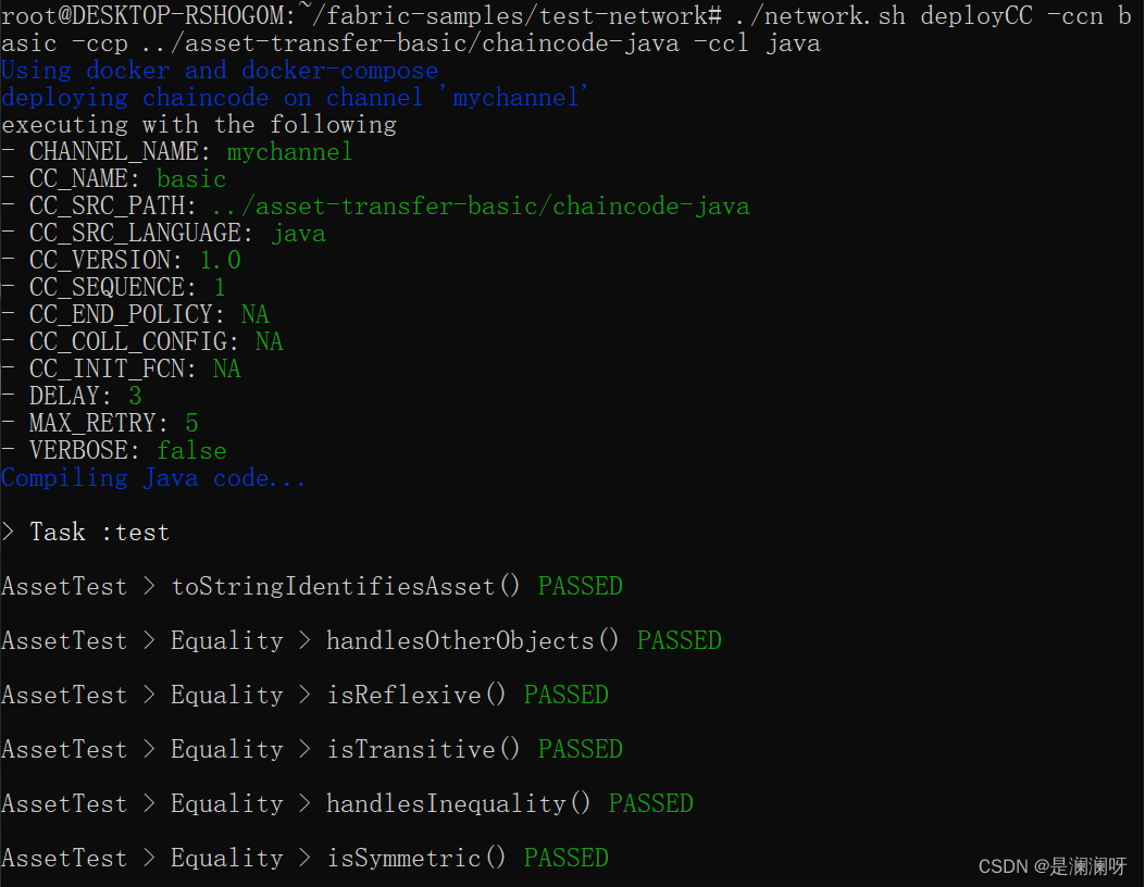 Hyperledger Fabric测试网络运行官方Java链码[简约版]_java链码的asset-CSDN博客